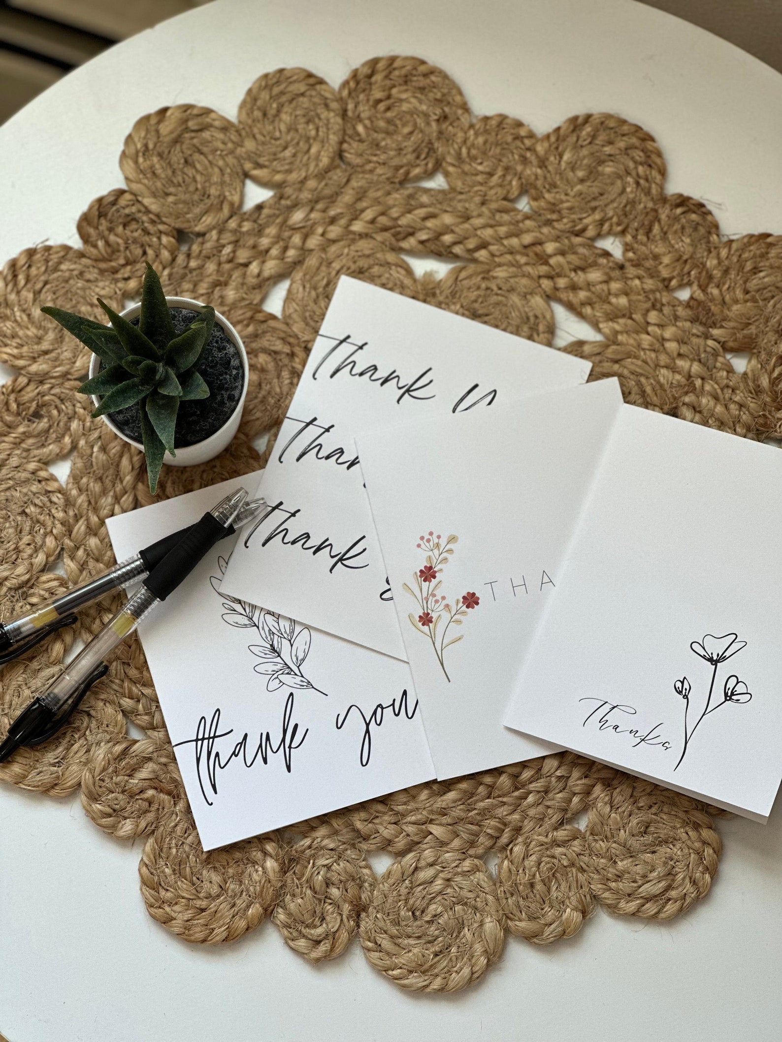 Assorted Thank You Cards | Minimalist Thank You Cards | Thank You Card ...