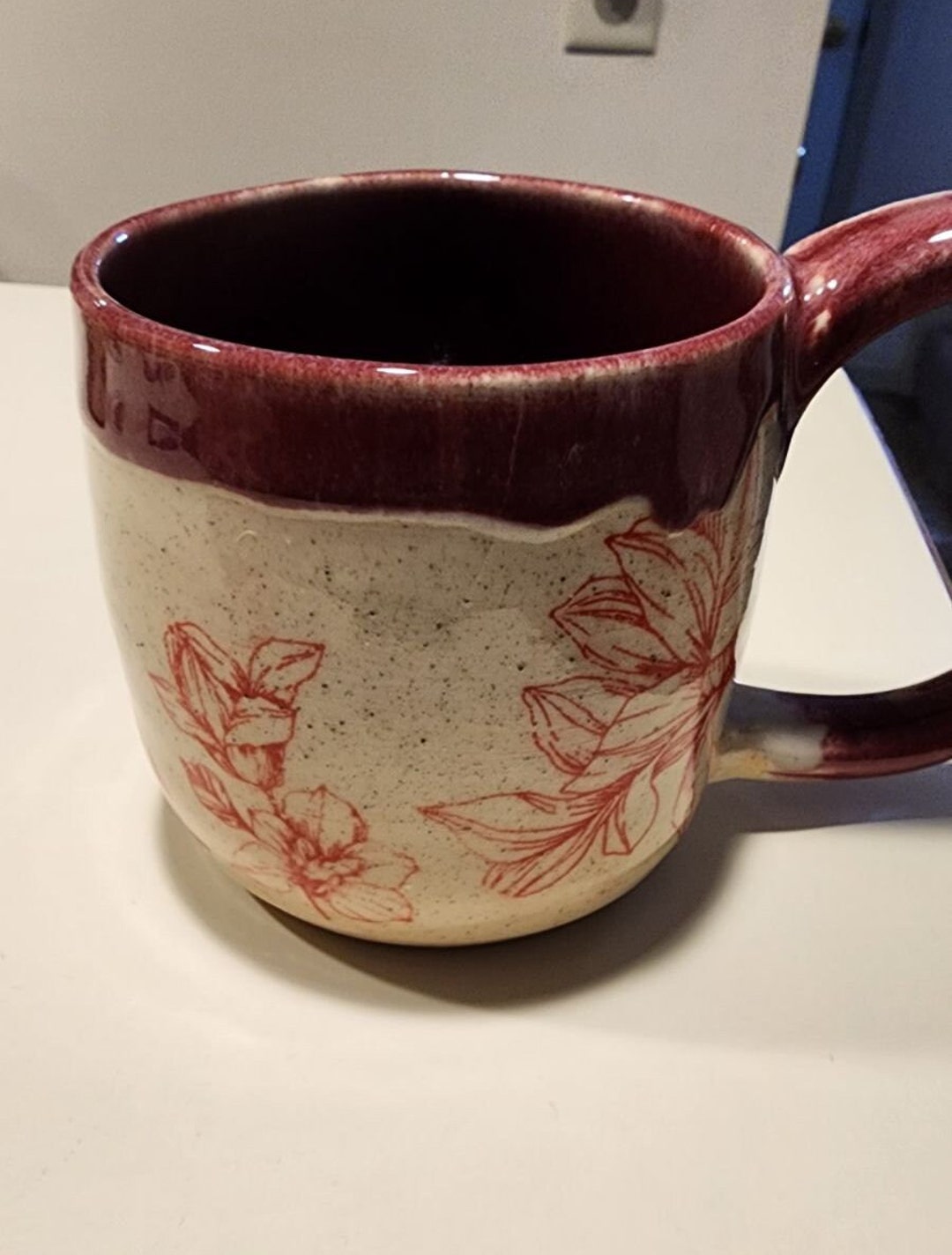 Red Magnolia Mug - Etsy