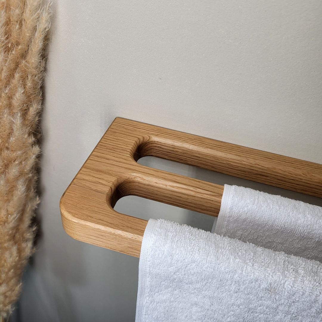 Double Towel Rail, Oak | Scandinavian Design | Made in Germany ...