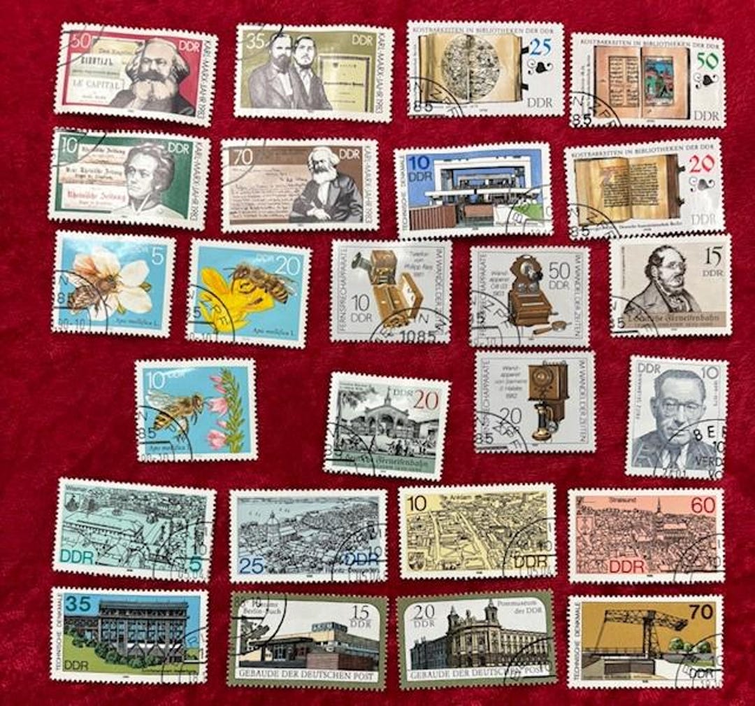 East Germany (DDR) Stamps - Lot 039 Consists of 25 Different Stamps ...