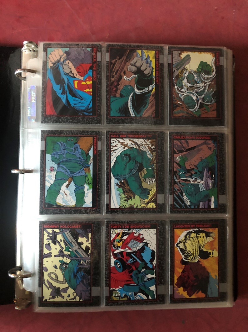 Large Lot: Doomsday-death of SUPERMAN, Binder! Card Sets! Prototype ...