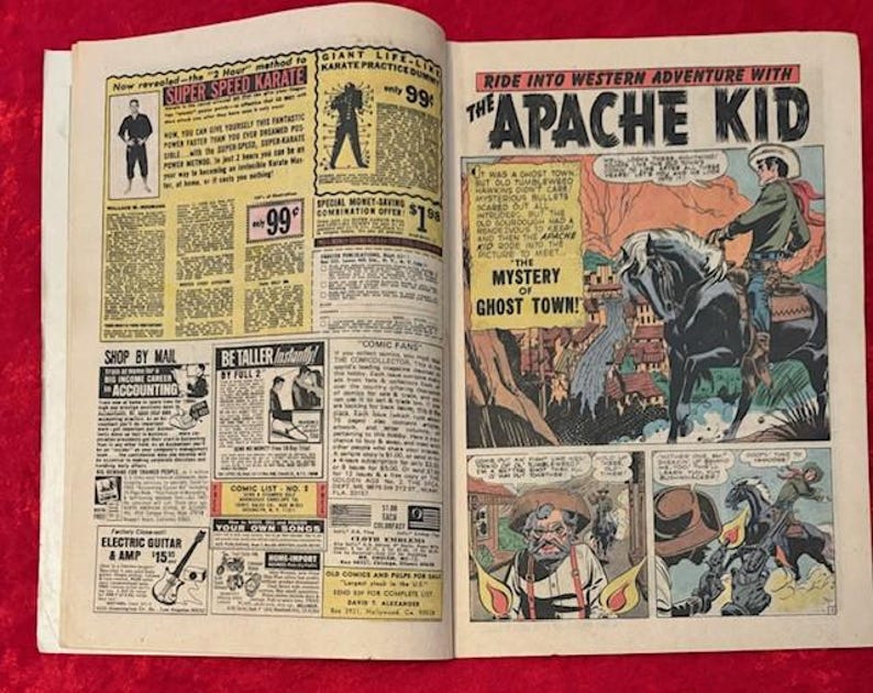 MARVEL COMICS - Western Gunfighters, Featuring Black Rider, Apache Kid ...