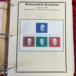 GERMANY Stamp Album - 1949-1996 - Contains Over 900 Different Stamps ...