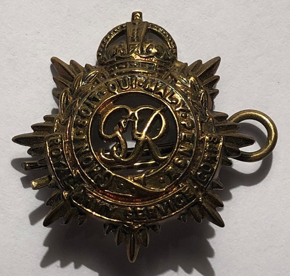 Original Royal Army Service Corps Cap Badge Emblem | Etsy