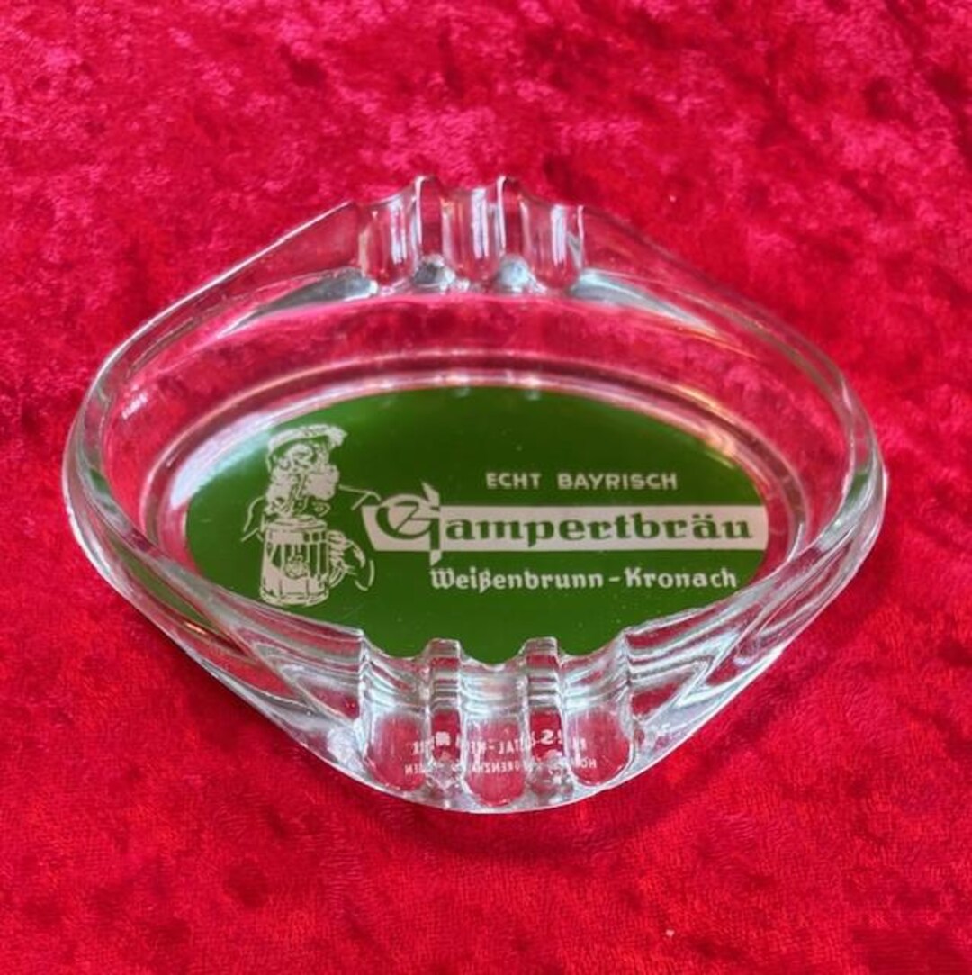 1960's German Beer Advertisement Ashtray - From Bavaria - Advertising ...