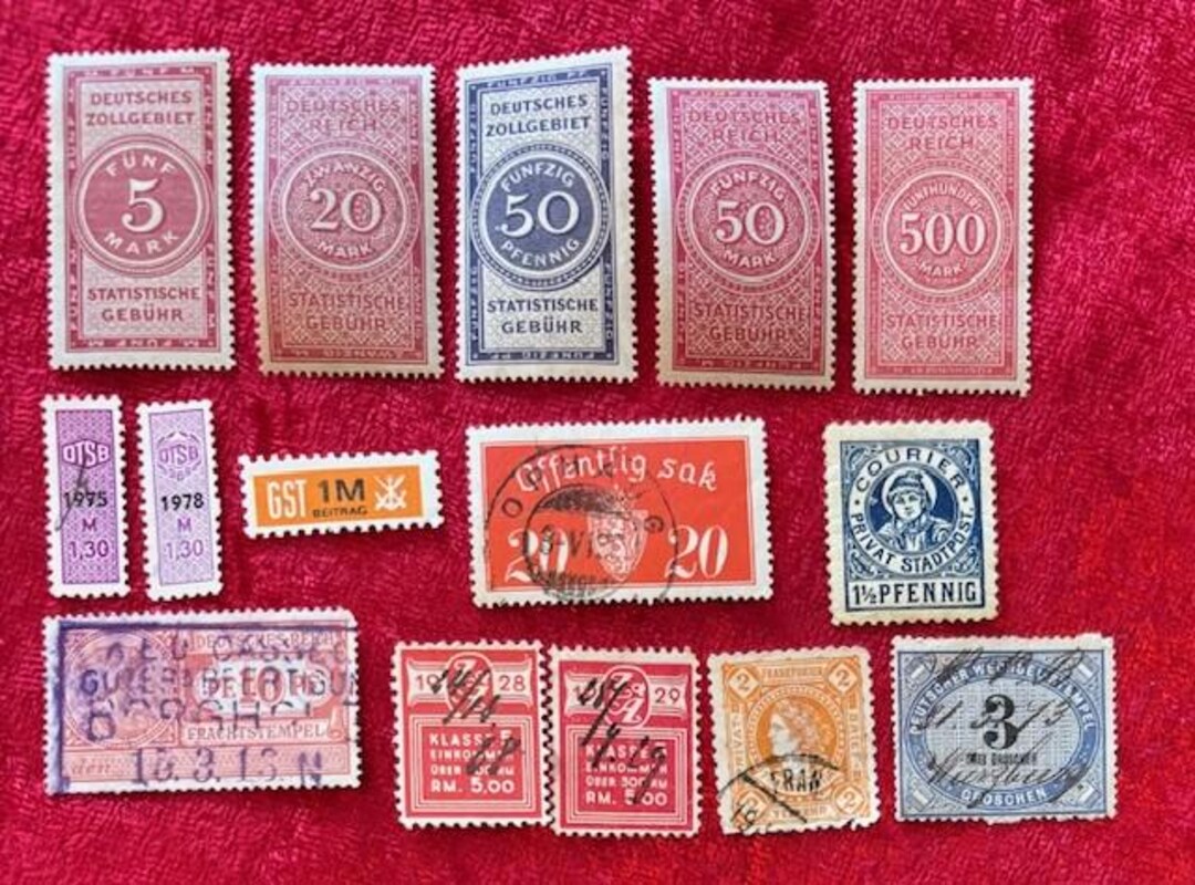 German Stamps - Includes Wechsel Stempel (3 Groschen), Frankfurt ...