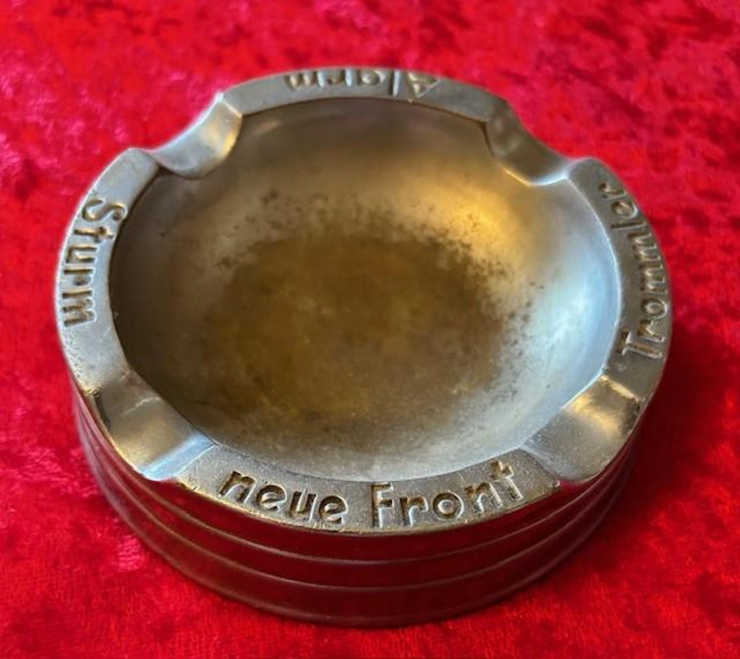 1930's German Cigarette Advertising Ashtray - Advertises Sturm, Neue ...