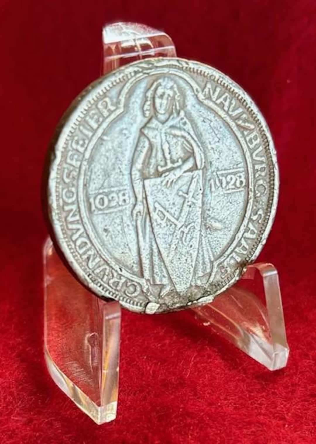 1928 German 3 Mark Commemorative Coin - Founding of Naumburg -.500 ...