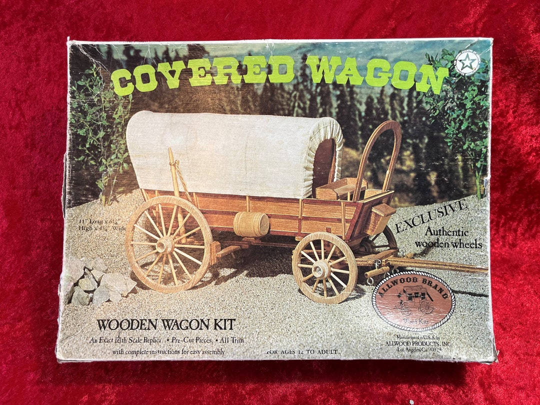 1977 Covered Wagon Wooden Wagon Kit by Allwood Kits - Etsy
