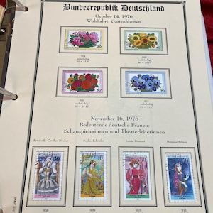 GERMANY Stamp Album - 1949-1996 - Contains Over 900 Different Stamps ...