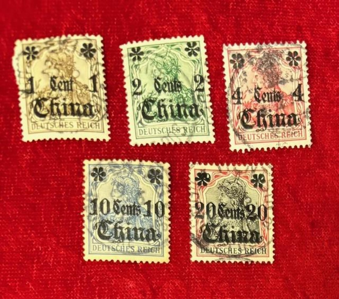 German Colonies Stamps - "china" - Lot of 5 Different - Lot 046 - Etsy