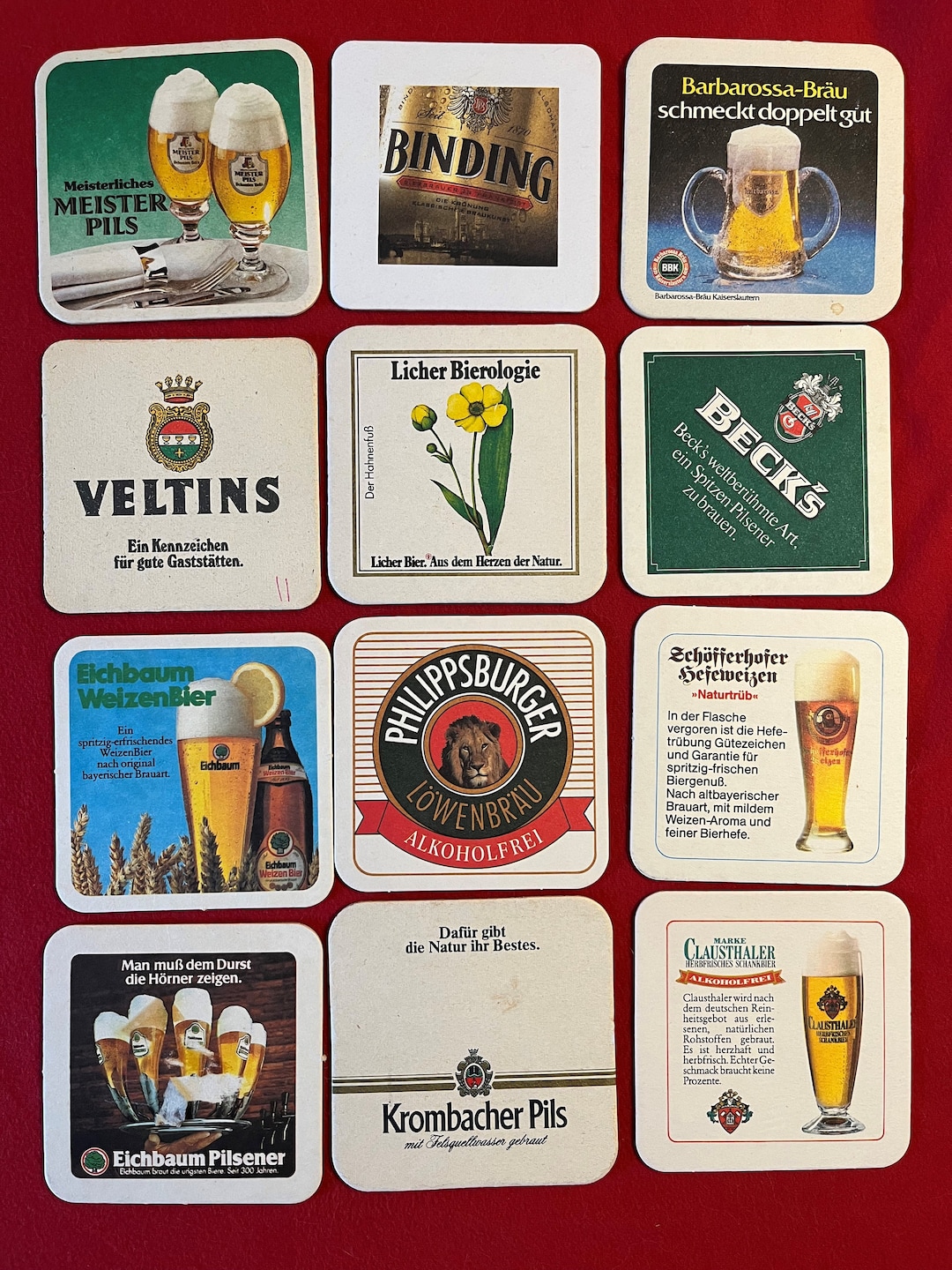 German Beer Coasters Lot 021 - Bierdeckel - 12 Total, No Duplicates ...