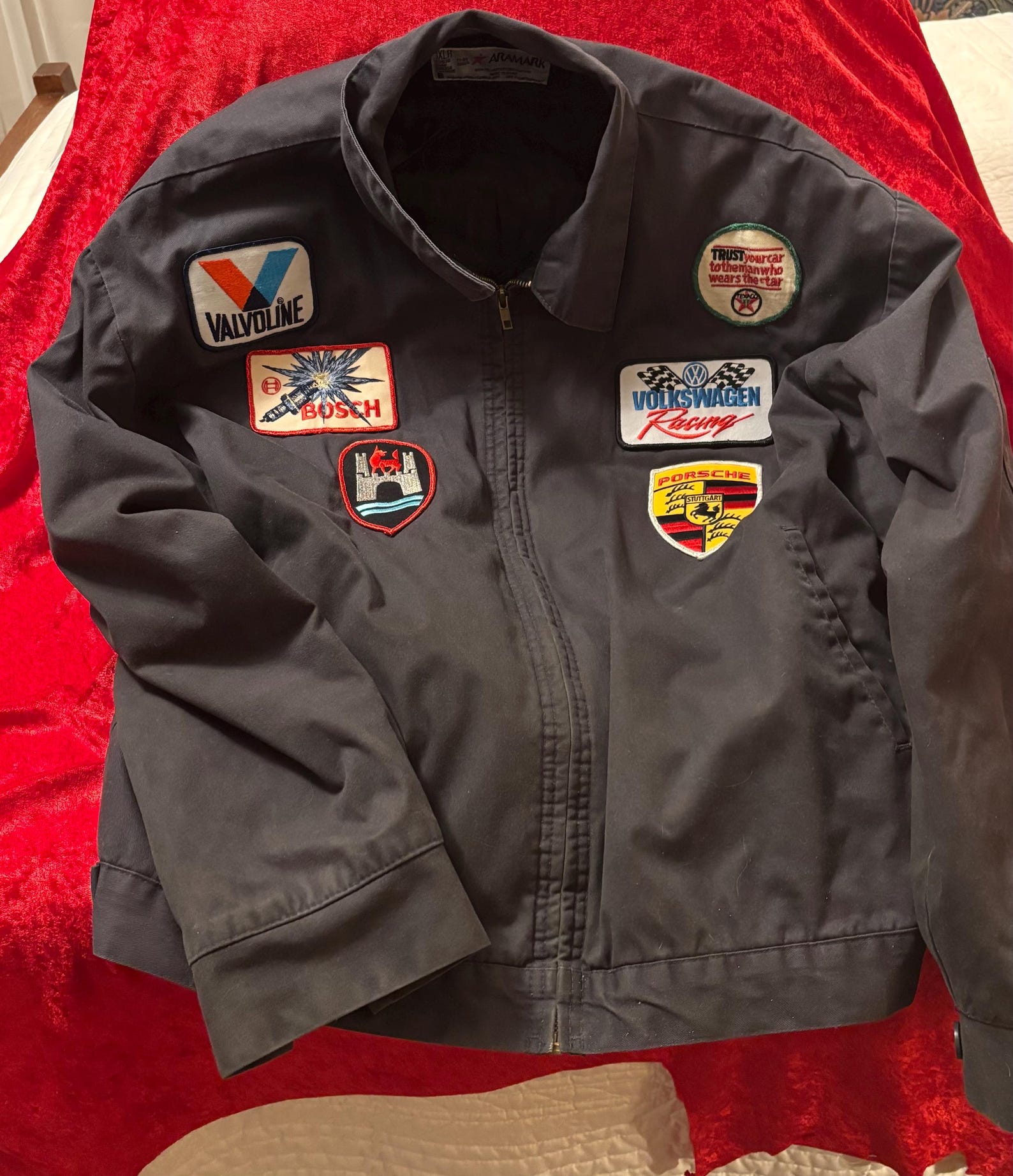 Aramark Mechanics Jacket With VW Theme and 1970’a Patches - Size XL ...