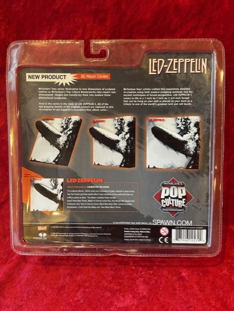 Mcfarlane Toys - Led Zeppelin I - Pop Culture Masterworks 3D Album Art ...
