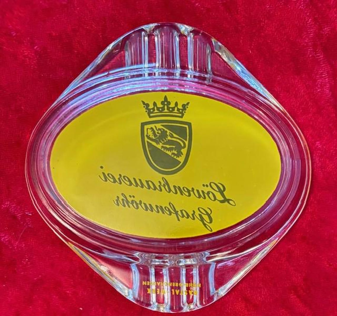 1960's German Beer Advertisement Ashtray - Lowen Brauerei Grafenwöhr ...