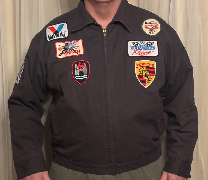 Aramark Mechanics Jacket With VW Theme and 1970’a Patches - Size XL ...