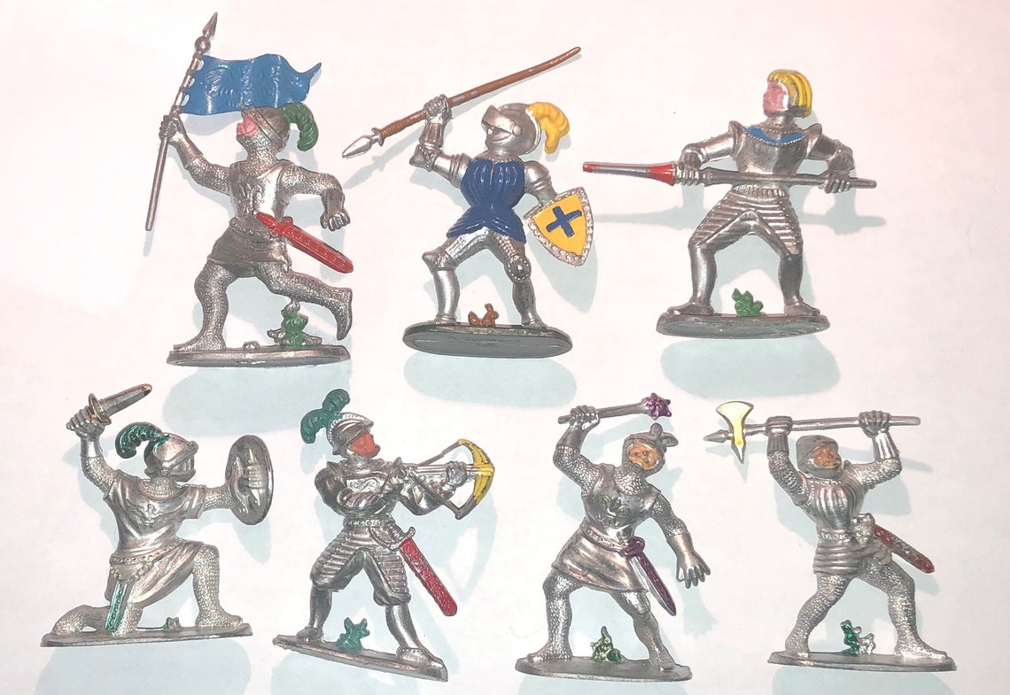 1960's Painted Jean Höfler Knights Seven Total Ritter | Etsy