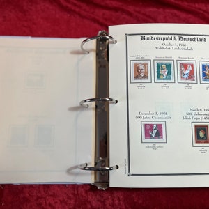 GERMANY Stamp Album - 1949-1996 - Contains Over 900 Different Stamps ...