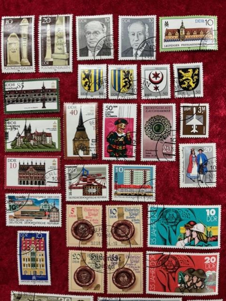 East Germany (DDR) Stamps - Lot 035 Consists of 38 Different Stamps ...
