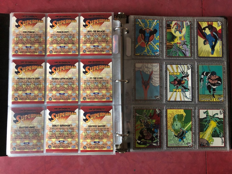 Large Lot: Doomsday-death of SUPERMAN, Binder! Card Sets! Prototype ...
