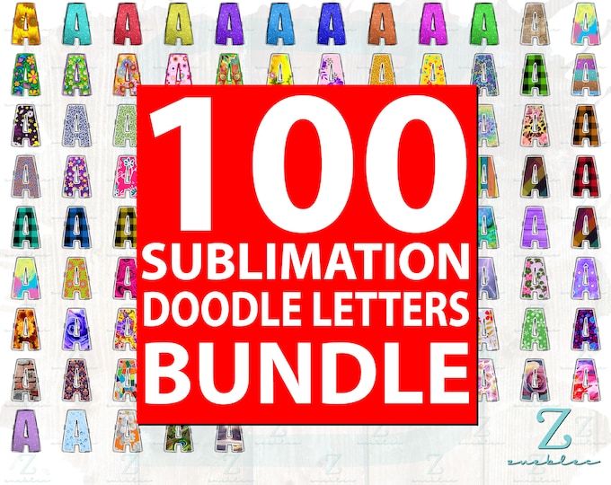 Doodle Alphabet PNG, Alphabet Letters PNG Bundle, Hand Drawn Doodles ...