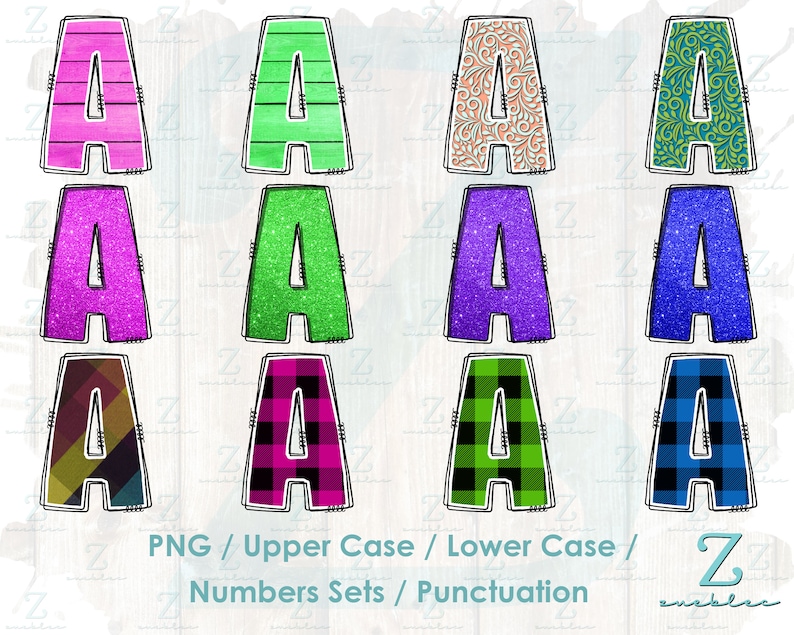Sublimation Bundle Doodle Letters - 100 Sublimation Bundle Doodle ...