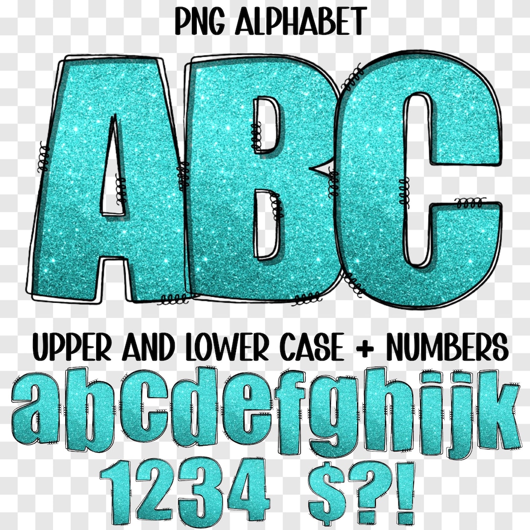 Digital Download - Sublimation PNG - PNG Clipart Bundle Alphabet Pack ...