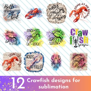 Crawfish PNG Designs for Sublimation - Crawfish Season - Crawfish Boil ...