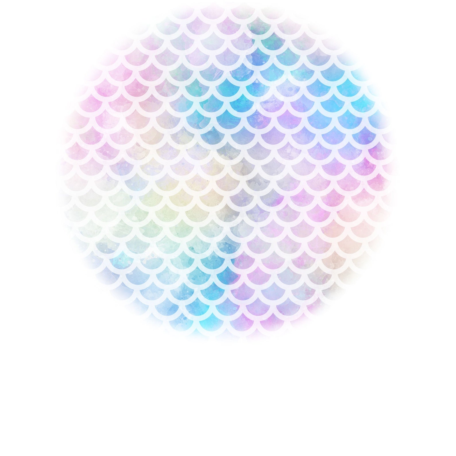 Mermaid Watercolor Circle Background PNG Sublimation Design - Etsy