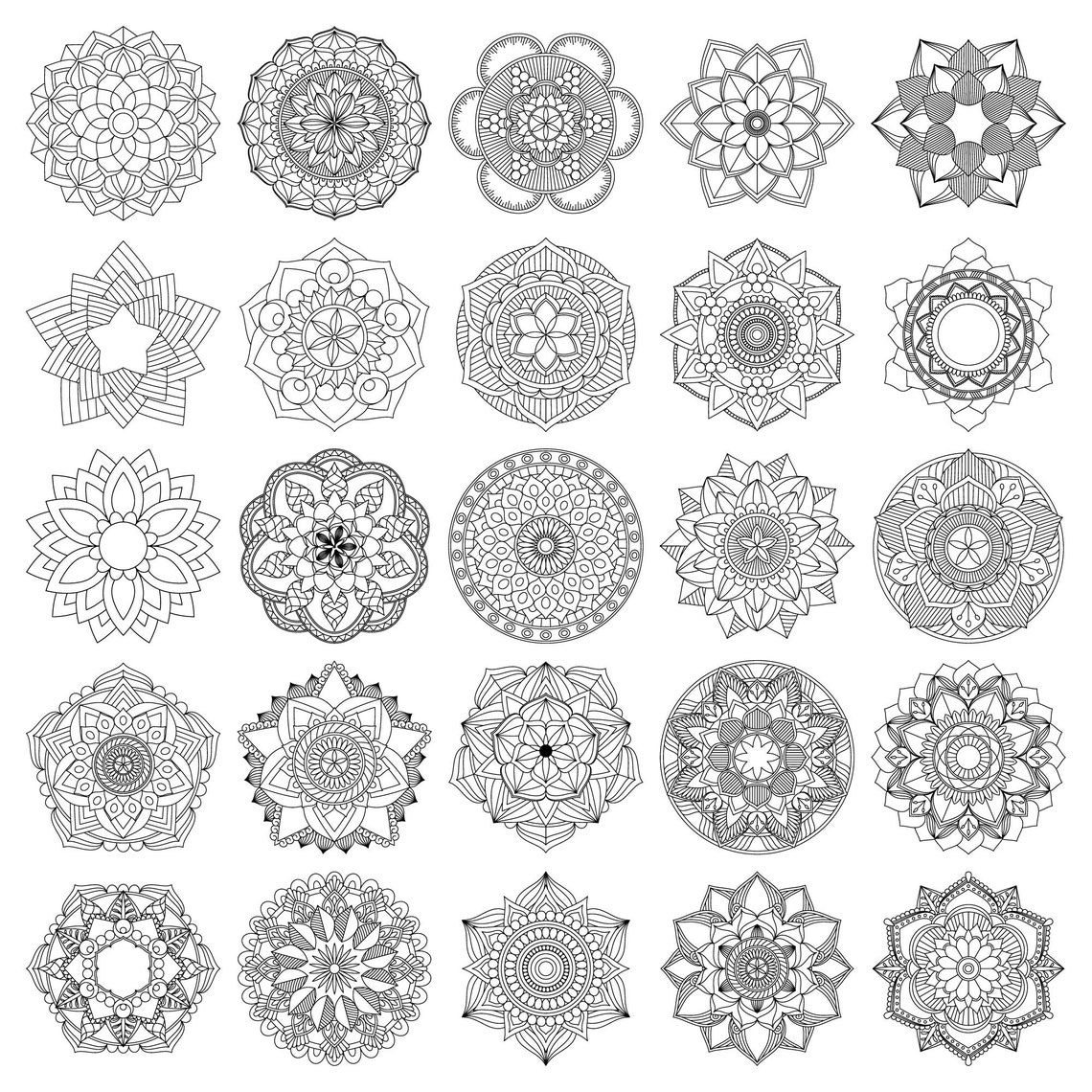 Mandala SVG Bundle 100 Mandala Designs SVG Files for Cricut | Etsy