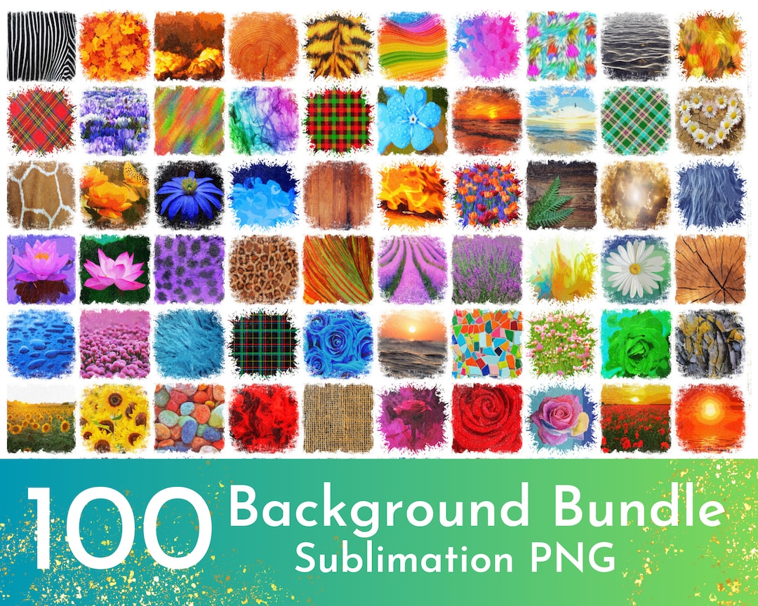 Sublimation Background Bundle Vol 3 100 PNG Sublimation - Etsy