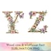 Floral Alphabet PNG, A-Z Wildflower Clipart Designs, Watercolor ...