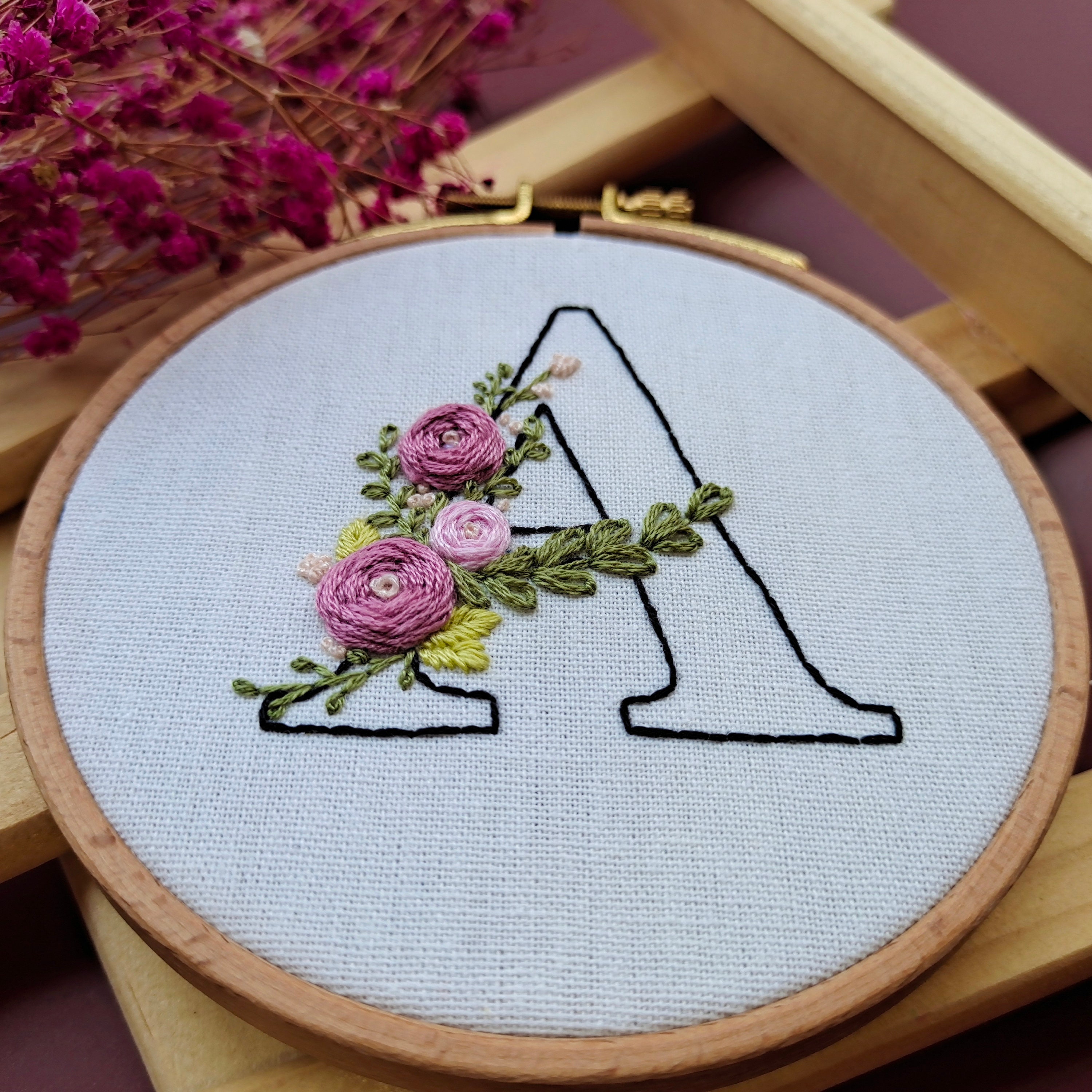 Letter A embroidery Pattern PDF Embroidery Pattern. Digital | Etsy