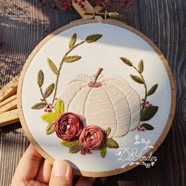 Fall Embroidery Pattern - Etsy