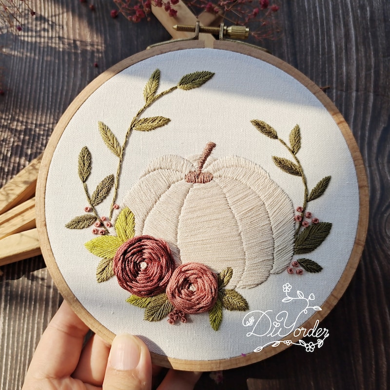 Fall Embroidery Pattern - Etsy