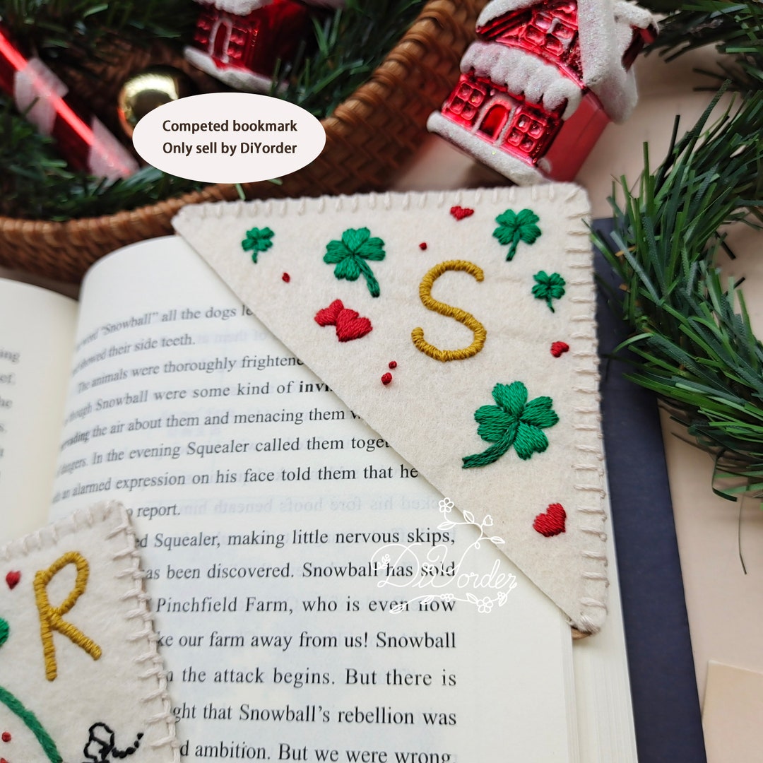 A to Z Custom Letter Bookmark - Personalized Embroidery Felt Bookmarks ...