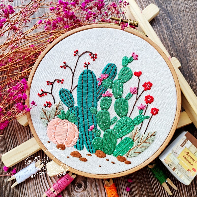 Cactus Embroidery - Etsy