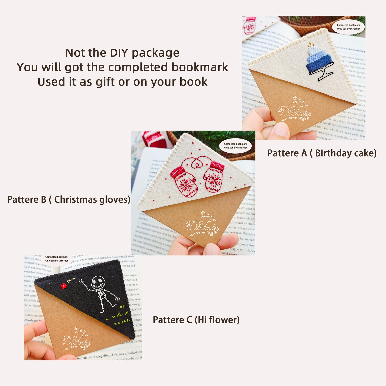 Birthday Bookmark-personalized Letter Bookmark Embroidery Kit ...