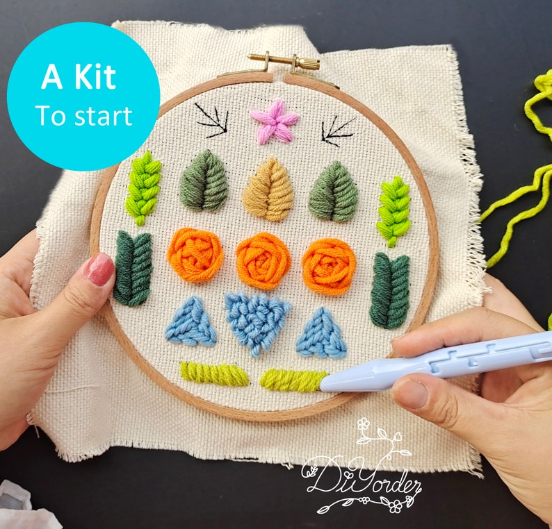 Beginner Punch Needle Kit-learn 8 Different Stitches-how to - Etsy