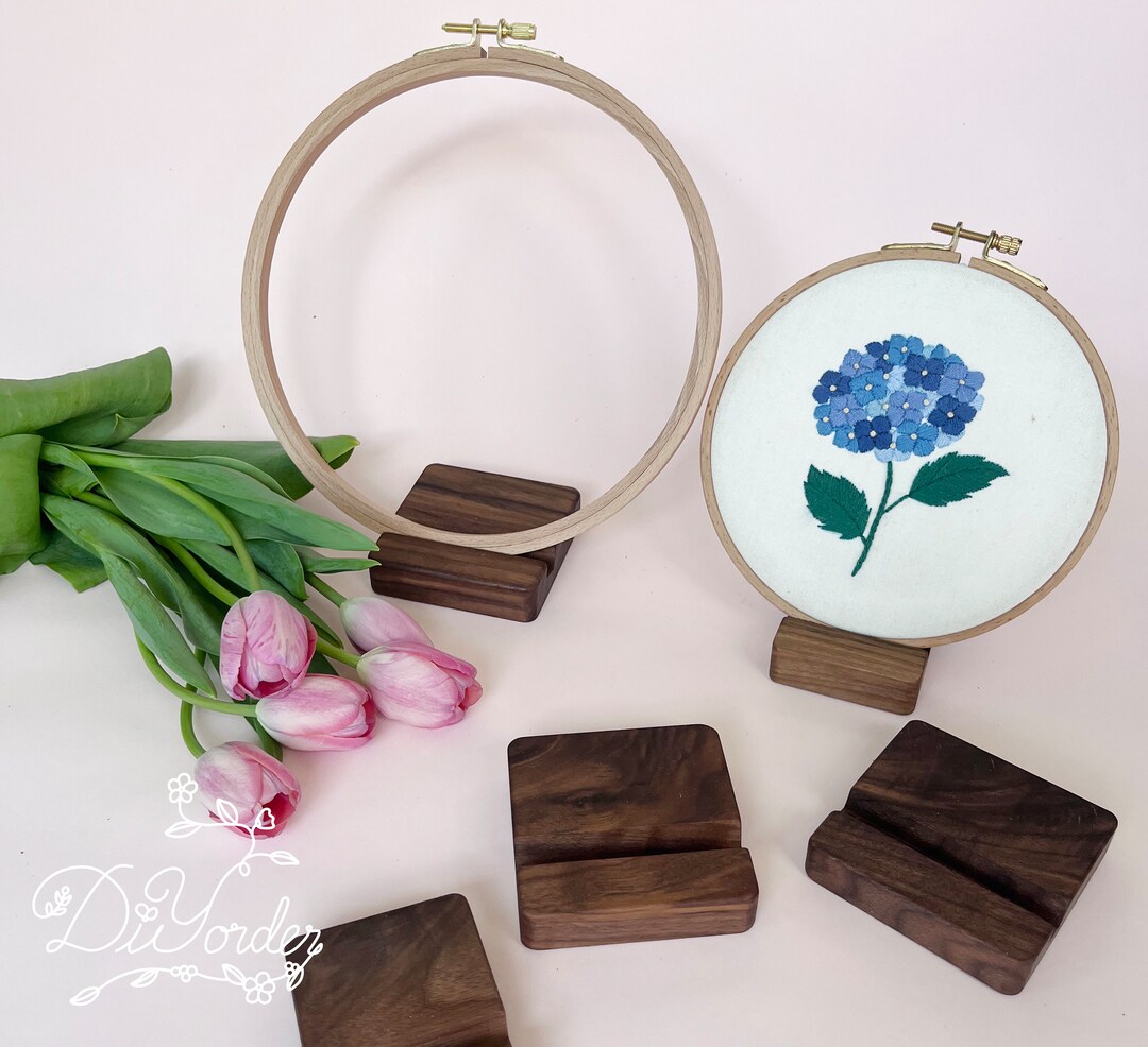 Wood Embroidery Hoop Display Stand: Hoop Art Prop - Etsy