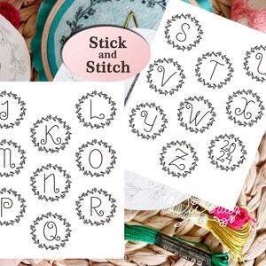 Christmas Alphabet Embroidery Stick and Stitch Pattern: Personalized ...