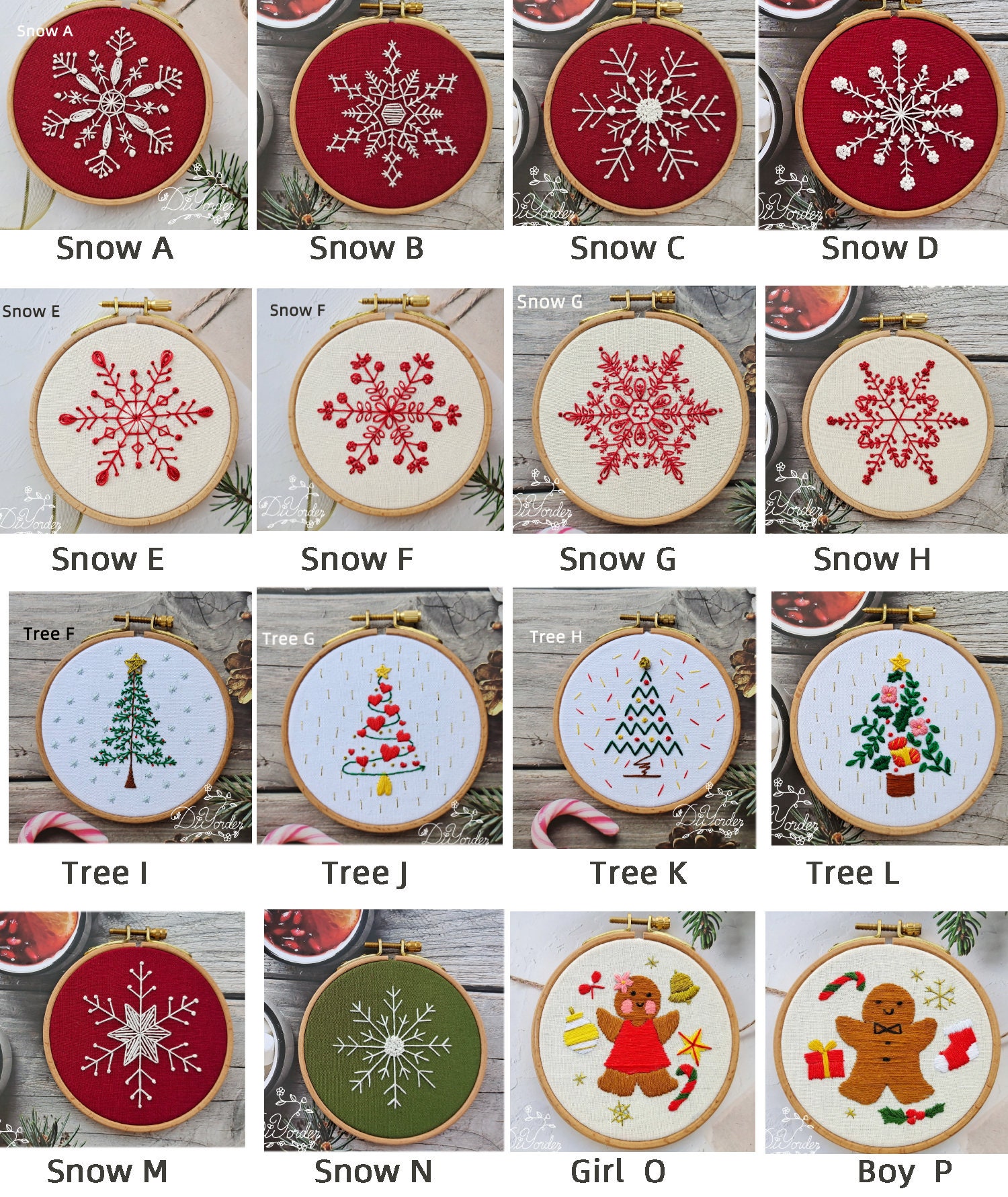 Snow Embroidery Pattern Christmas Embroidery PDF. Basic - Etsy Canada