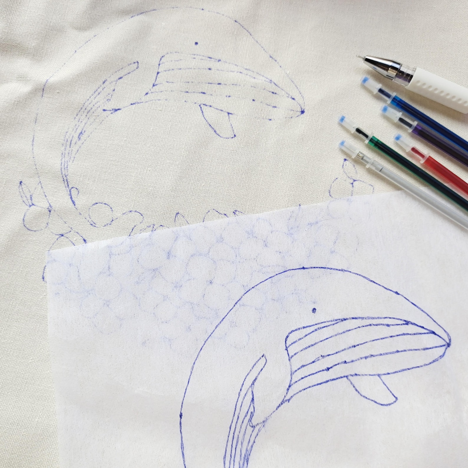Embroidery Fabric Pen Set: 6 Washable Water Soluble Ink Markers - Etsy