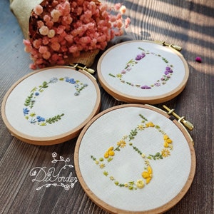 Letter C Embroidery Kit: Floral Alphabet Pattern + Video (PDF Pattern ...