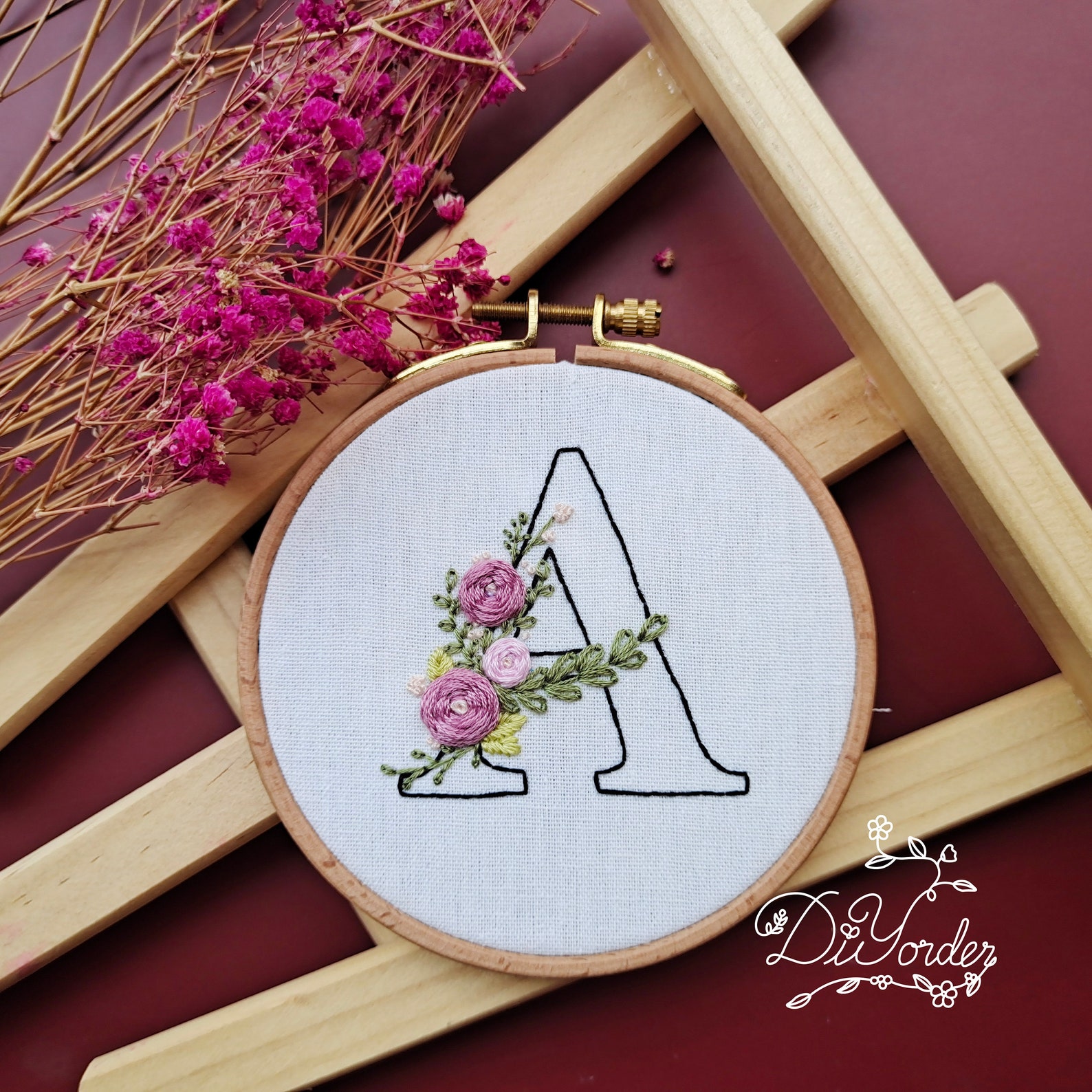 Letter A Embroidery Pattern PDF Embroidery Pattern. Digital - Etsy