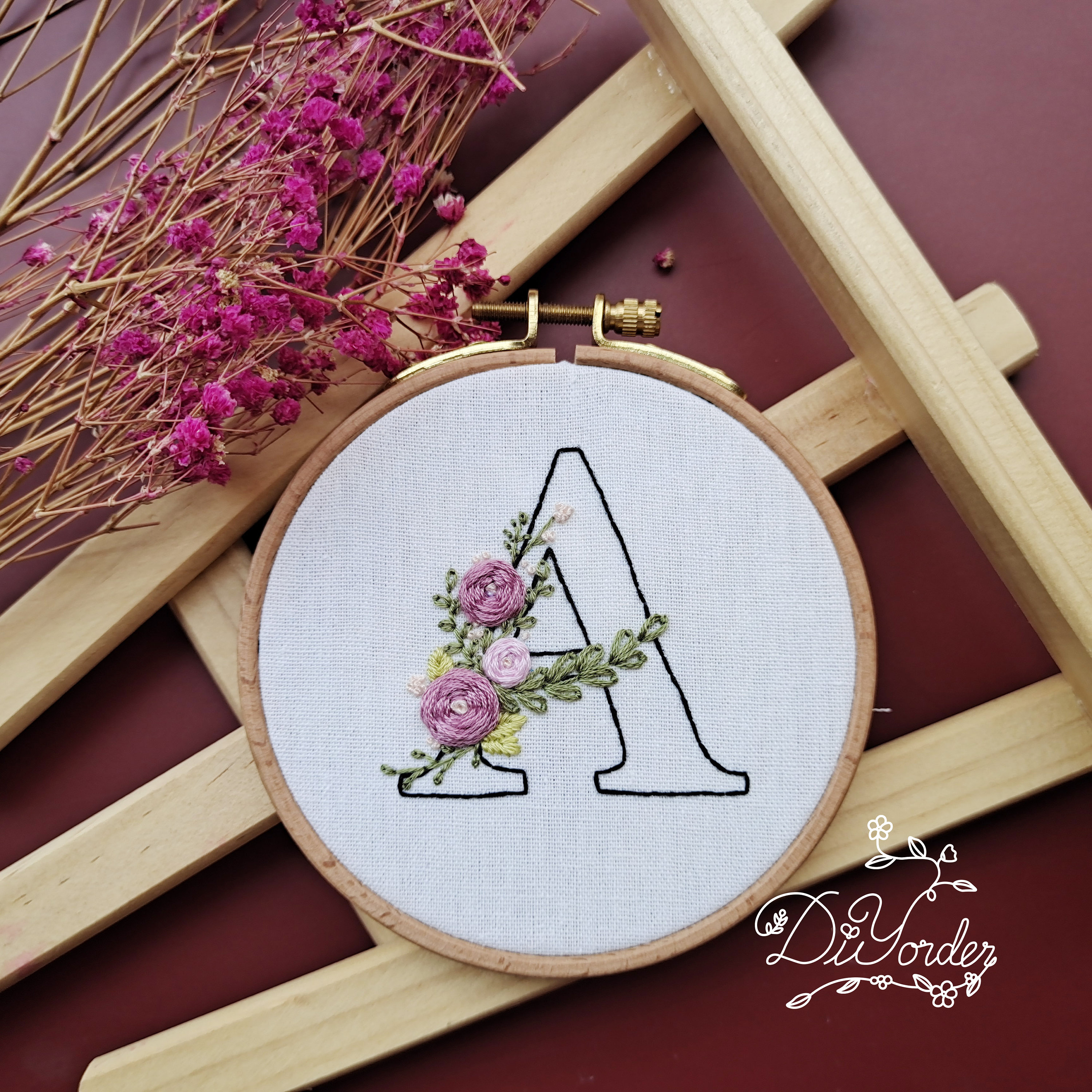 Letter A Embroidery Pattern PDF Embroidery Pattern. Digital - Etsy