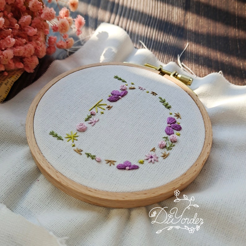 Letter C Embroidery Kit: Floral Alphabet Pattern + Video (PDF Pattern ...