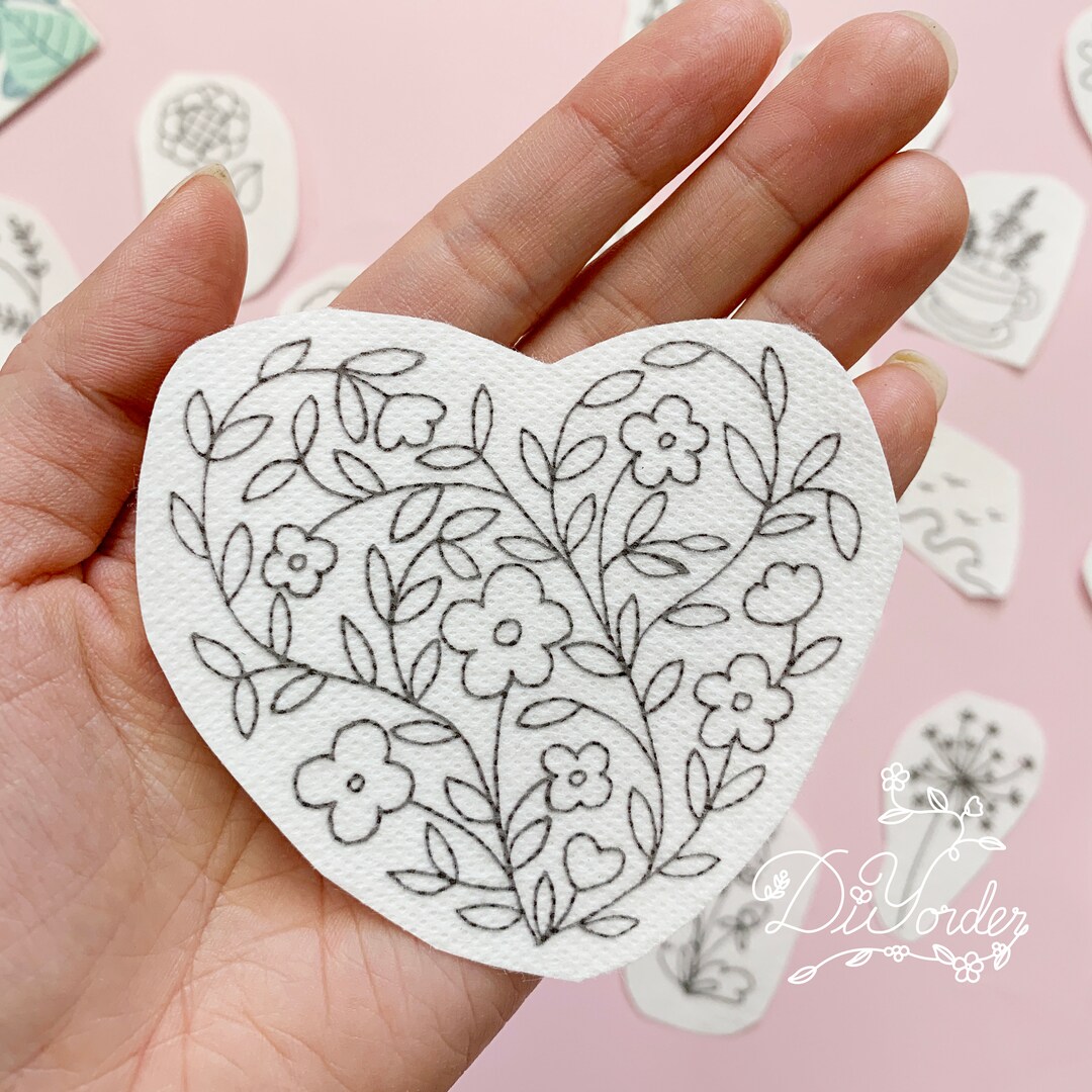 Floral Stick and Stitch Embroidery Patches: DIY Clothing Embellishments ...