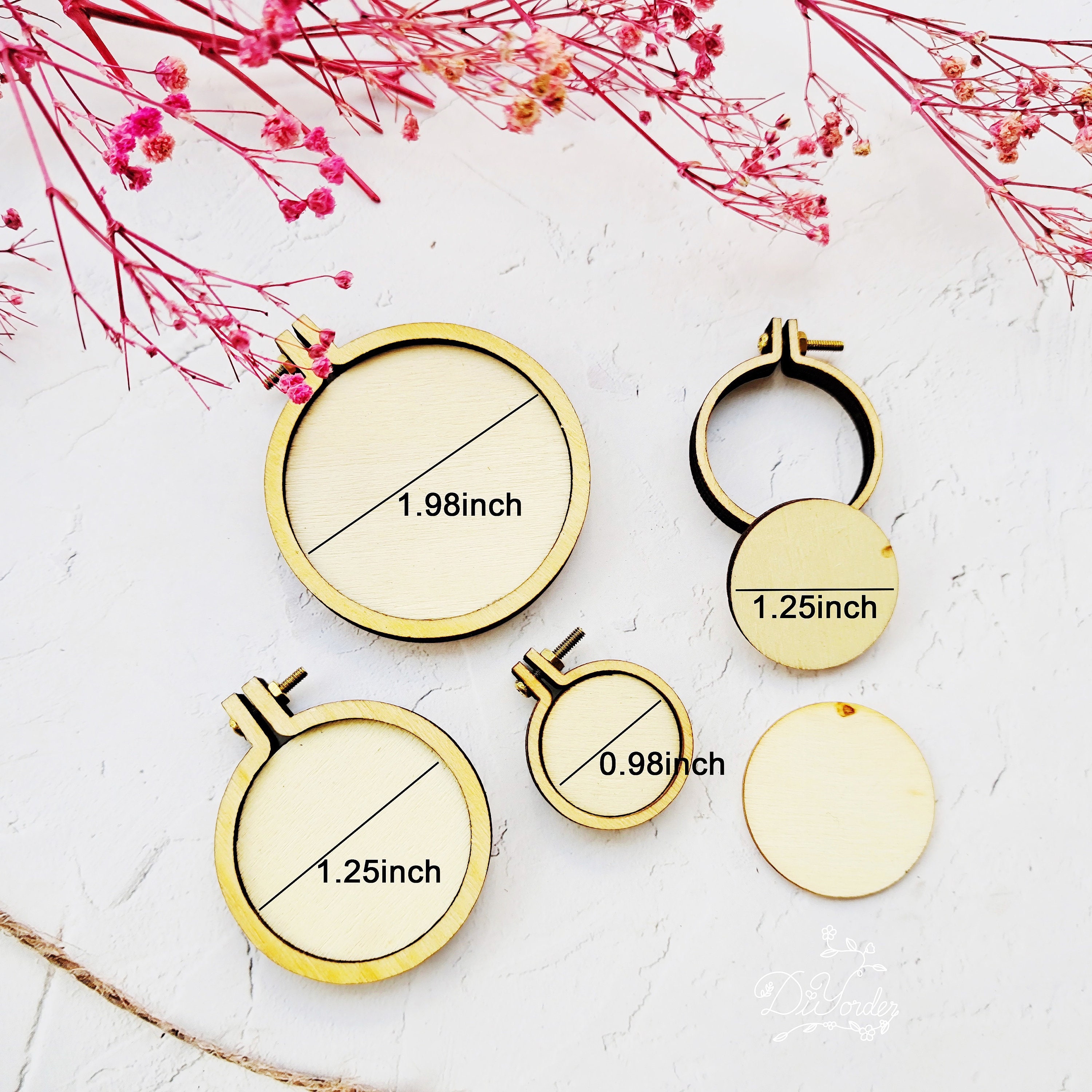 Mini Wooden Embroidery Hoop Kit-mini Embroidery Frame -valentine-worthy ...