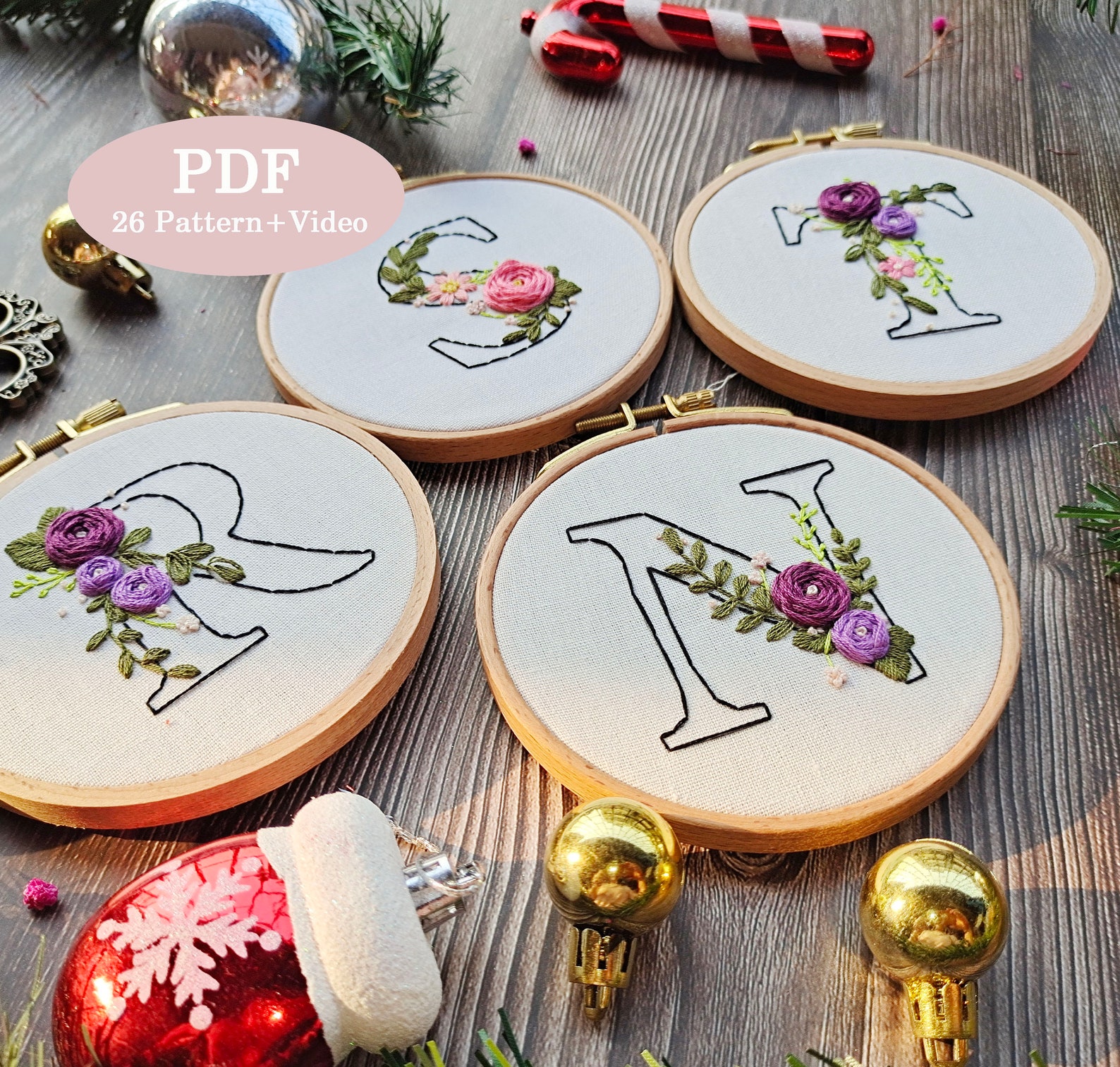 26 Letter A TO Z Embroidery Pattern PDF Embroidery Pattern. - Etsy UK